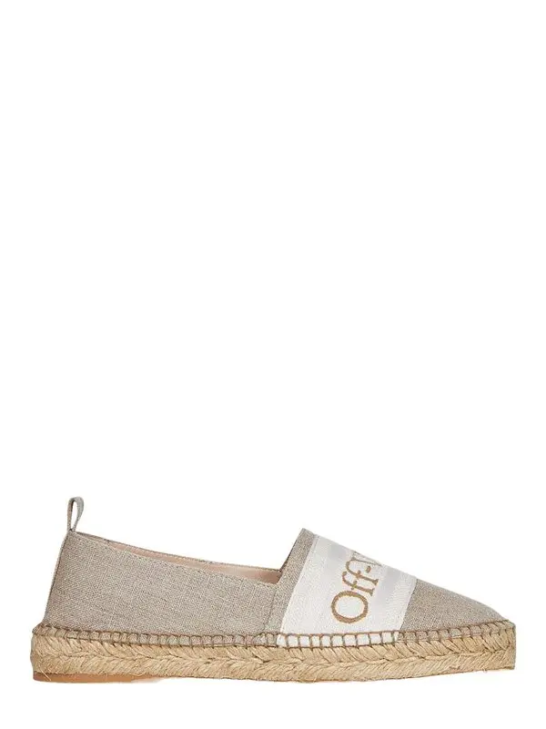 Off-White Canvas Espadrilles - Cream