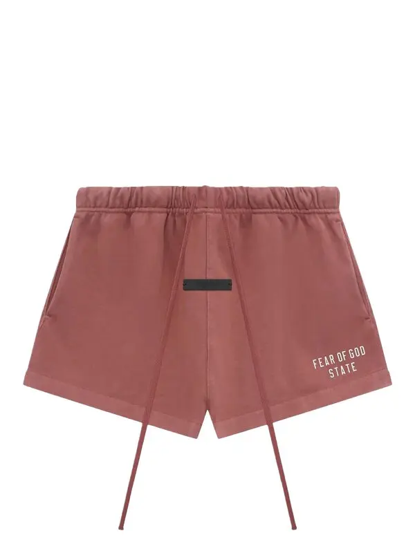 Fear Of God Heavy Jersey Soccer Short - Red