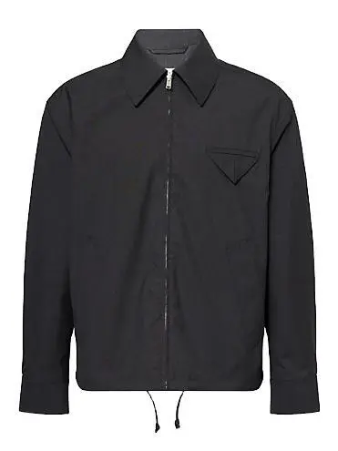 Bottega Veneta Relaxed-fit Cotton-blend Jacket - Charcoal Melange