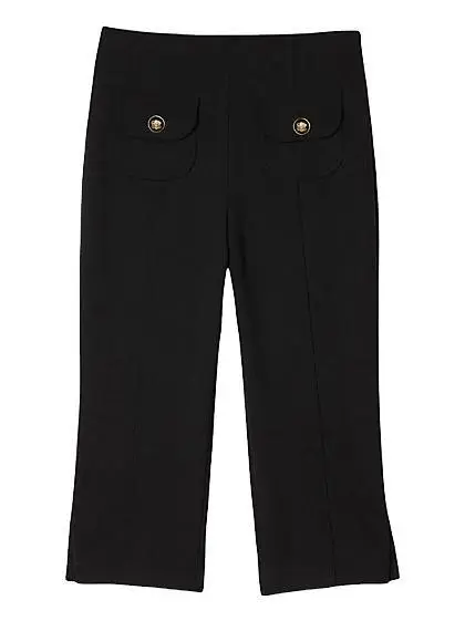Sandro Capri Button-embellished Trousers - Black