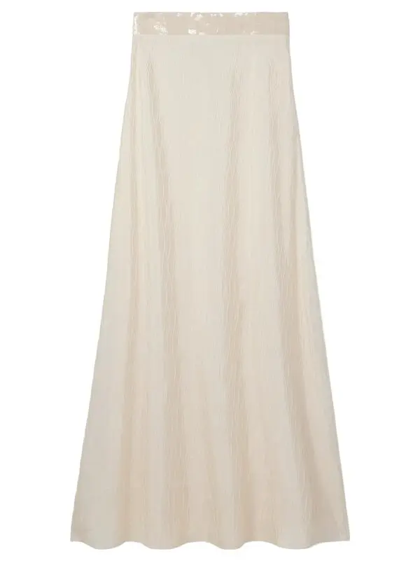 DIMA AYAD Strapless Sequin-embellished Cloqué Gown - Cream