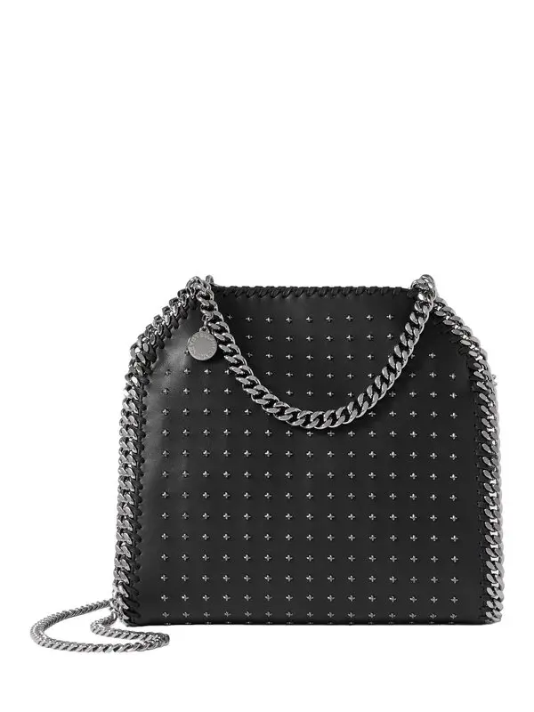 Stella McCartney The Falabella Mini Studded Shoulder Bag - Black