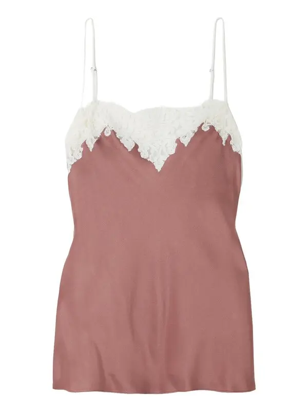 Stella McCartney Lace-trimmed Satin Camisole - Pink