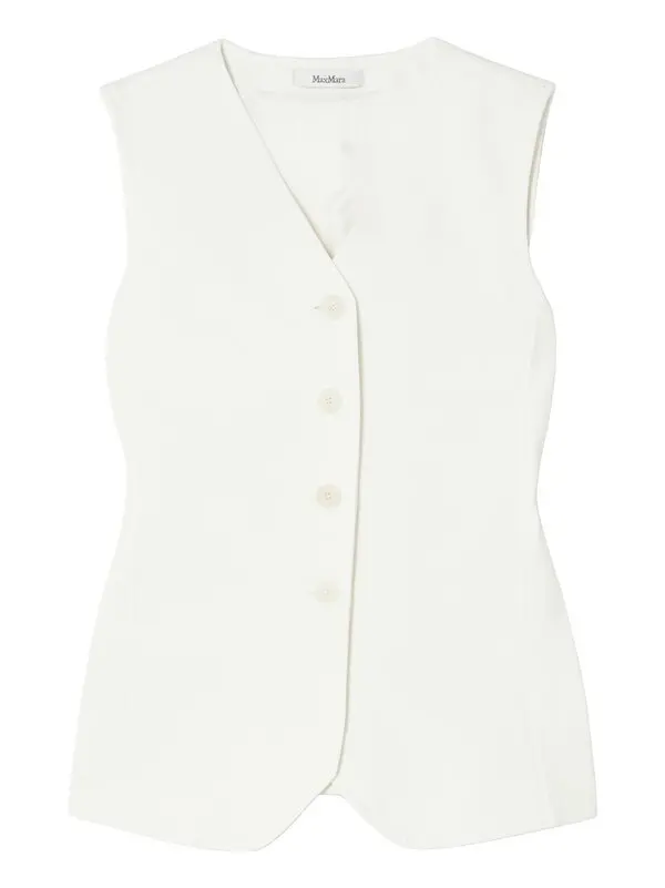 Max Mara Fornovo Jersey Vest - White
