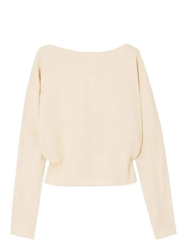 Matteau Button-detailed Woven Top - Cream