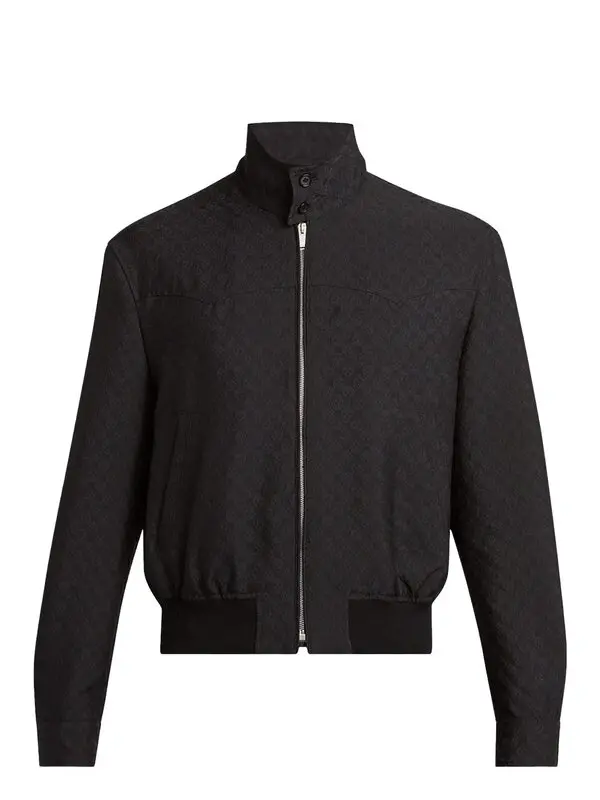 Alexander McQueen Skull Jacquard Cropped Jacket - Nero/nero