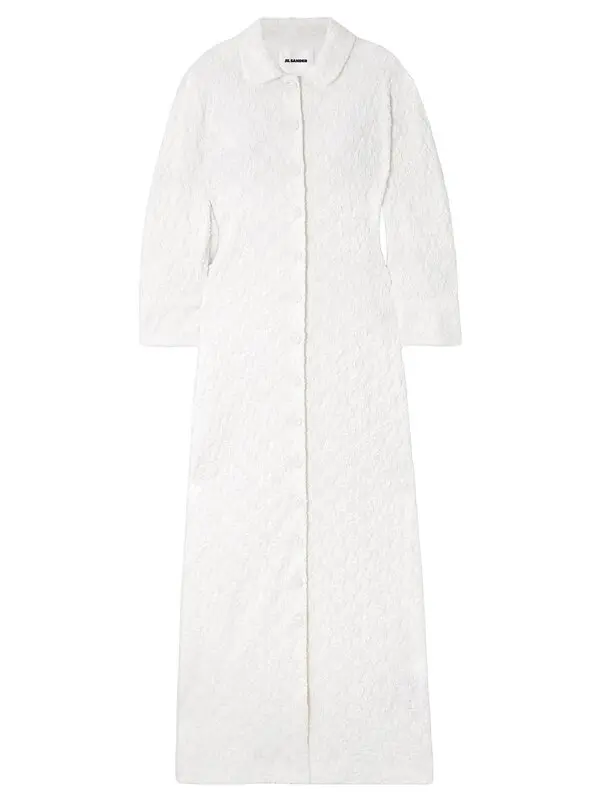 JIL SANDER Cloqué Maxi Dress - Off-white