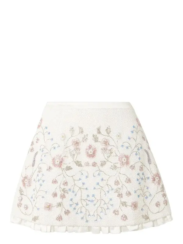 CLIO PEPPIATT Sophie Embellished Tulle Mini Skirt - Multi
