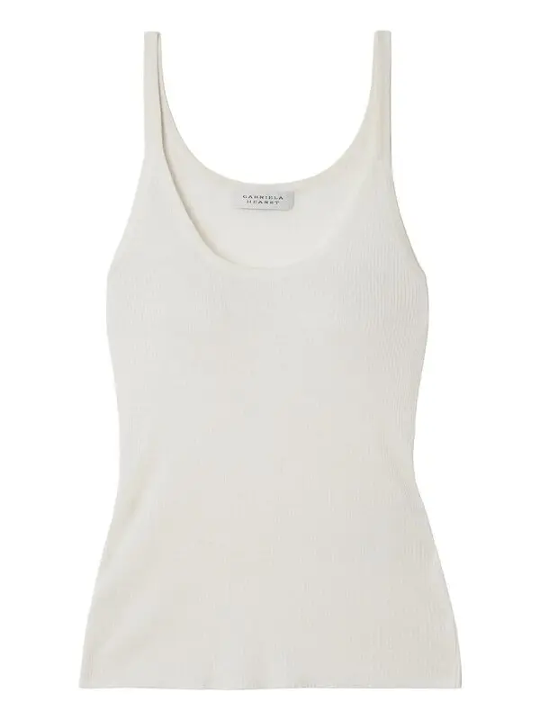Gabriela Hearst Cinxia Ribbed Tank - Neutrals