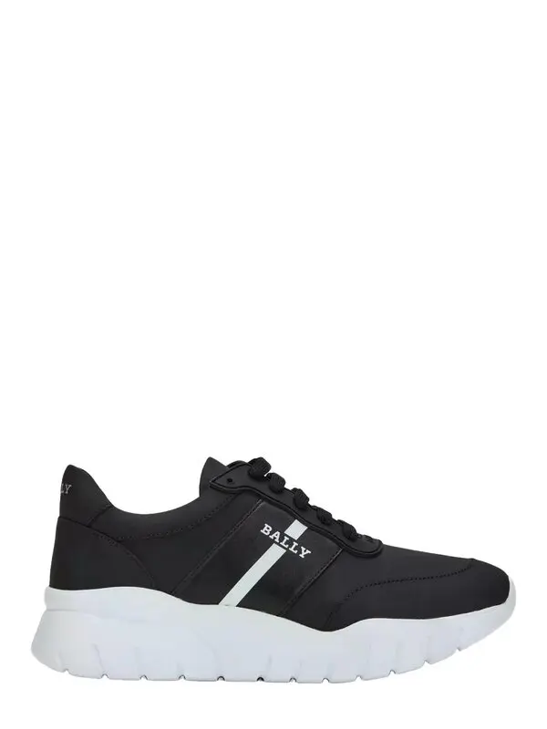 Bally Ribbon Detail Leather Sneakers - Black