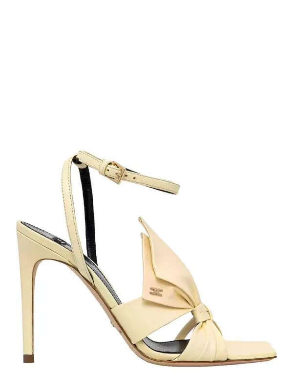 Elisabetta Franchi Knotted Bow Stiletto Sandals - Yellow