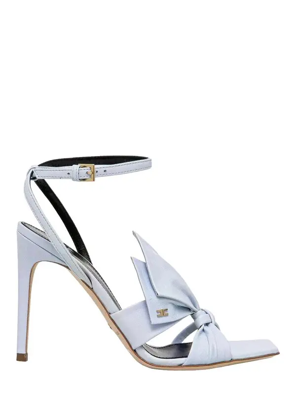 Elisabetta Franchi Knotted Bow Detail Stiletto Sandals - Blue