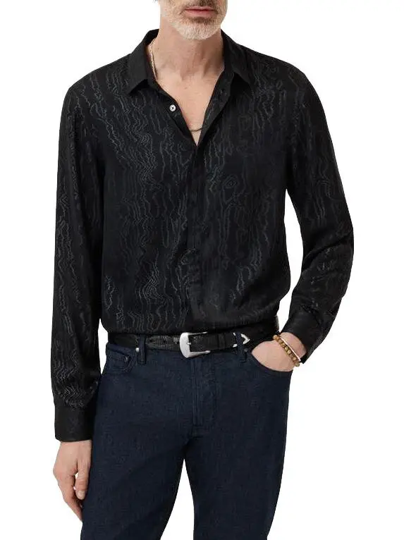 John Varvatos Hickory Button-up Shirt - Black