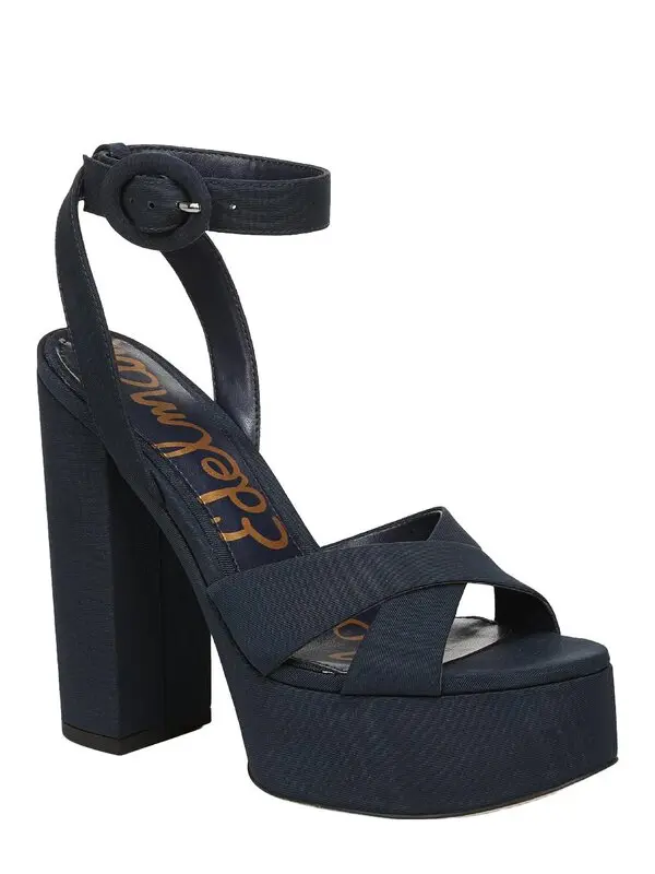 Sam Edelman Savannah Platform Sandal - Soft Navy