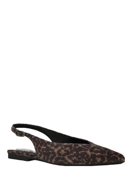 Calvin Klein Galiana Slingback Pointed Toe Flat - Dark Leopard 121