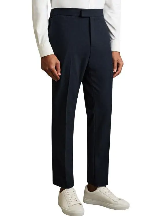 REISS Found Slim Fit Trousers - Navy