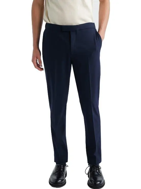 REISS Found Slim-fit Tapered Pants - Navy