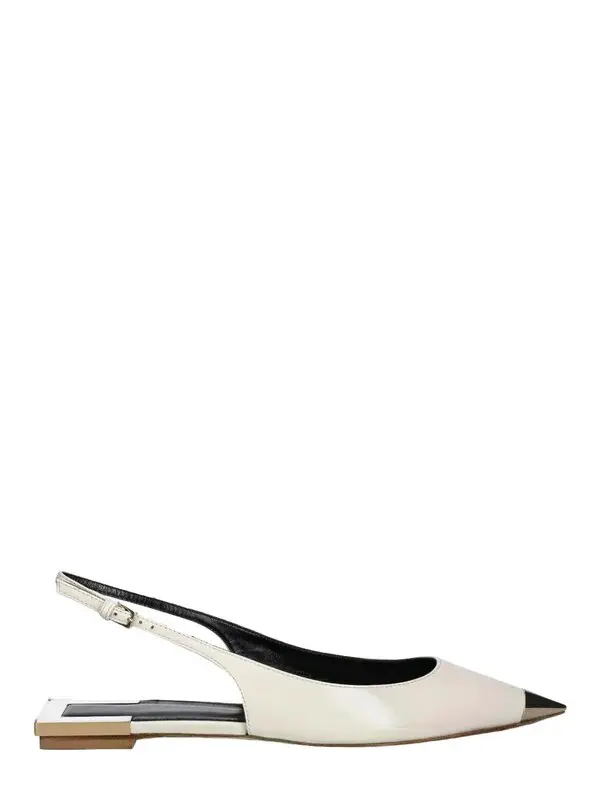 Elisabetta Franchi Pointed-toe Slingback Ballet Flats - Neutrals