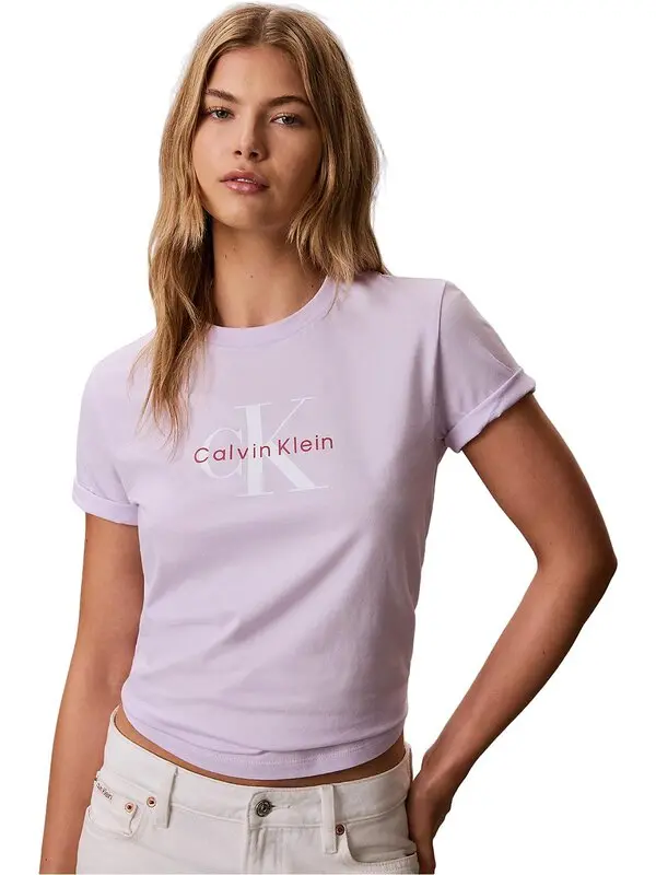 Calvin Klein Monologo Tee - Island Lilac