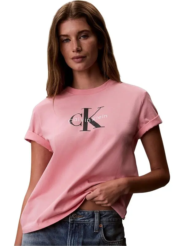 Calvin Klein Monologo Tee - Soft Berry