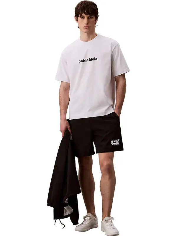Calvin Klein Monogram Graphic Pull-on Shorts - Black