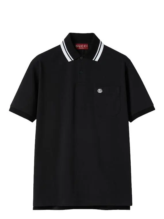 Gucci Cotton Polo Shirt - Black