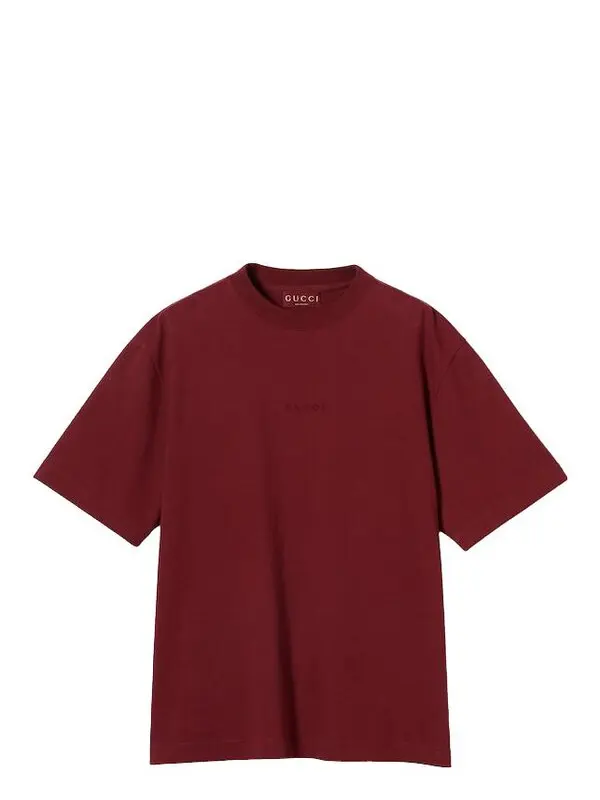 Gucci Cotton Jersey T-shirt With Embroidery - Red
