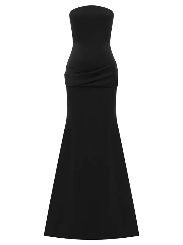 Alex Perry Strapless Corseted Gown - Black