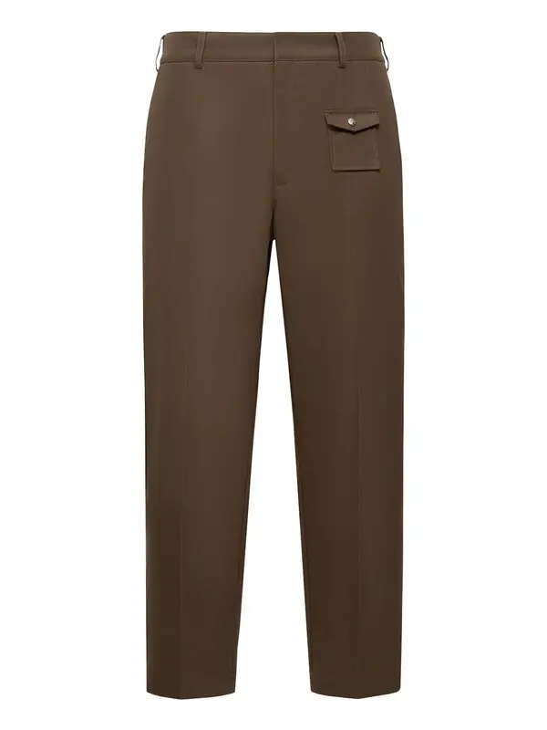 Moncler Tailored Gabardine Trousers - Green