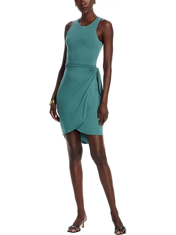 Steve Madden Archer Tie Waist Midi Dress - Dusty Teal