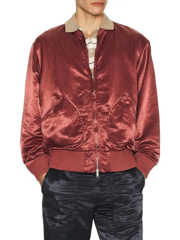 BEAMS Sports Broken Blouson - Burgundy