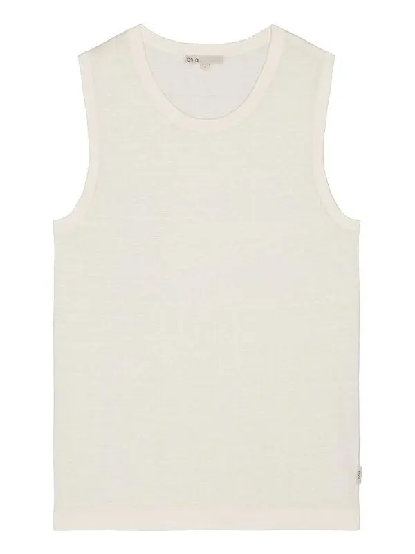Onia Linen Sweater Tank - Egret