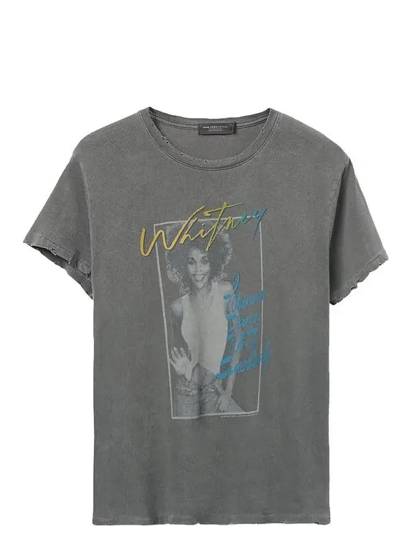 Junk Food Clothing Whitney Houston Vintage Tee - Vintage Black