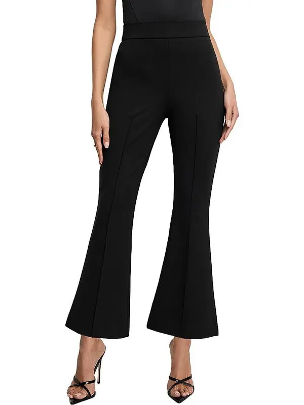 Good American Soft Stretch Ponte Kick Flare Pants - Black