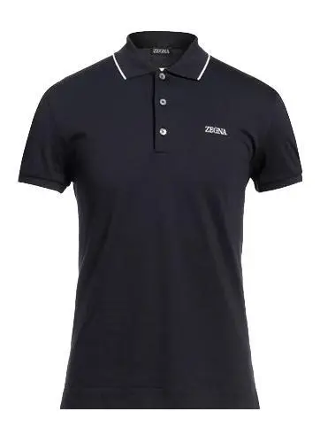 Zegna Polo Shirt Midnight Size Cotton, Elastane - Blue