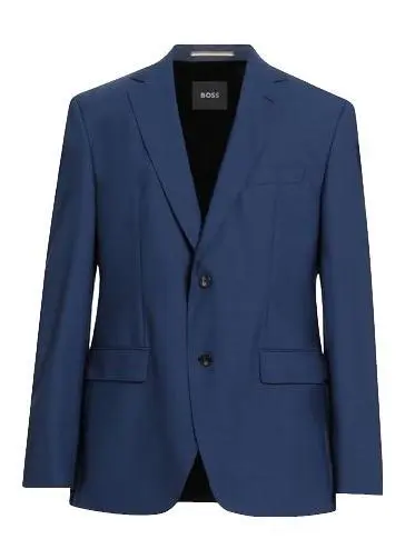 BOSS Blazer Size Virgin Wool, Elastane - Blue