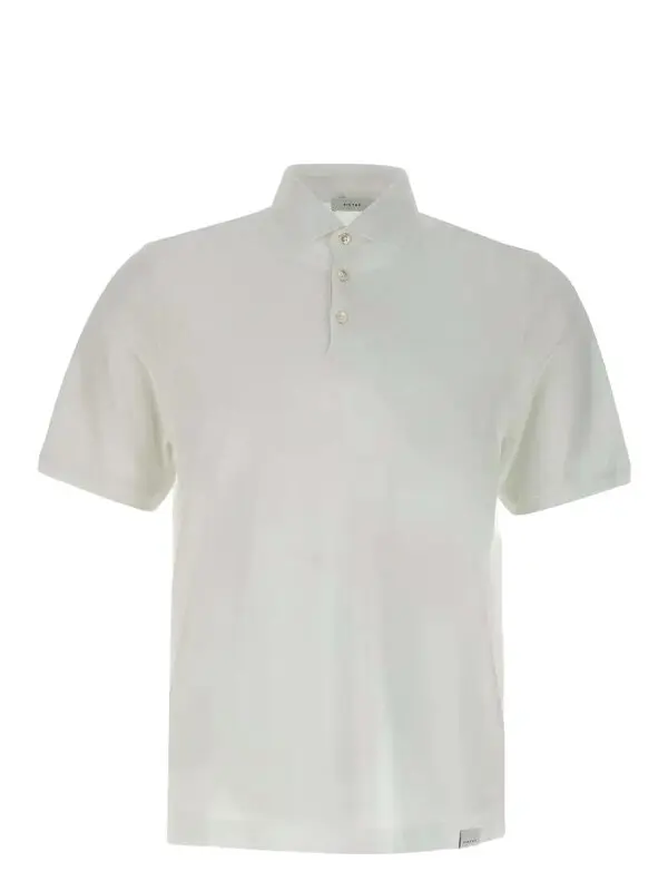 DIKTAT Mother-of-pearl Button Polo Shirt - White