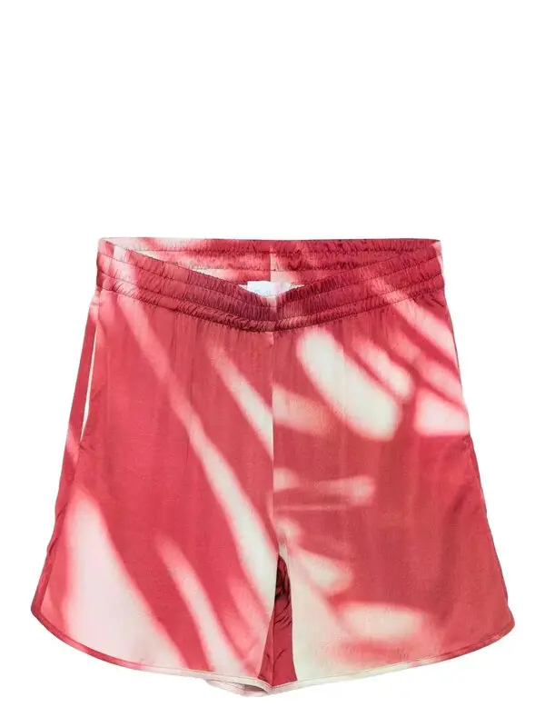 BLUE SKY INN Shadow-print Shorts - Red