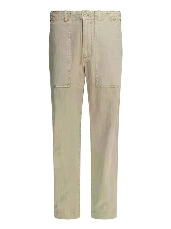 ALEX MILL Herringbone Pocket Trousers - Neutrals
