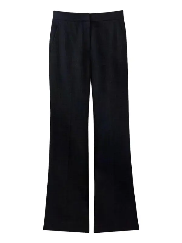 St. John Houndstooth Flare Trousers - Black