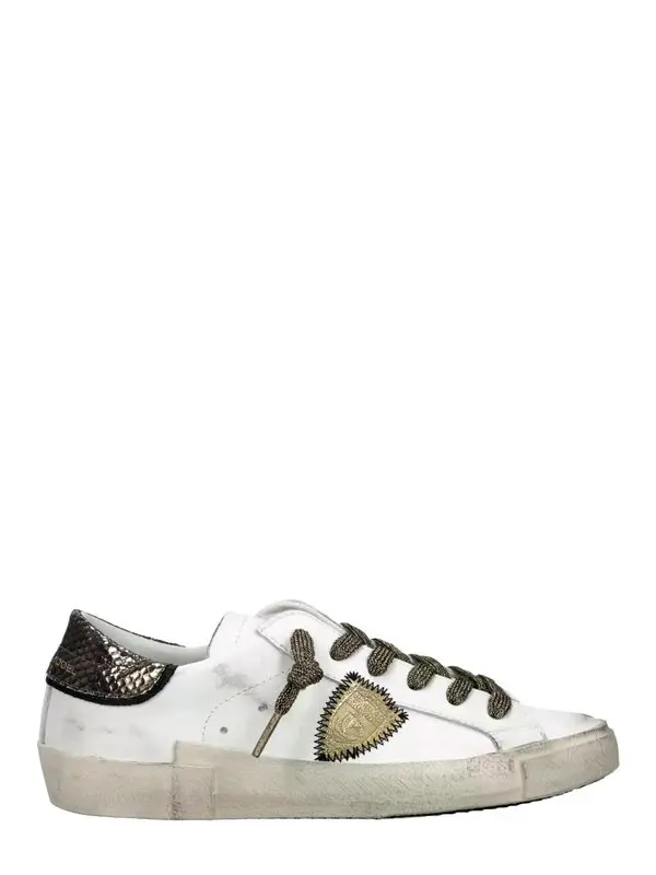 Philippe Model Embroidered Low-top Sneakers - White