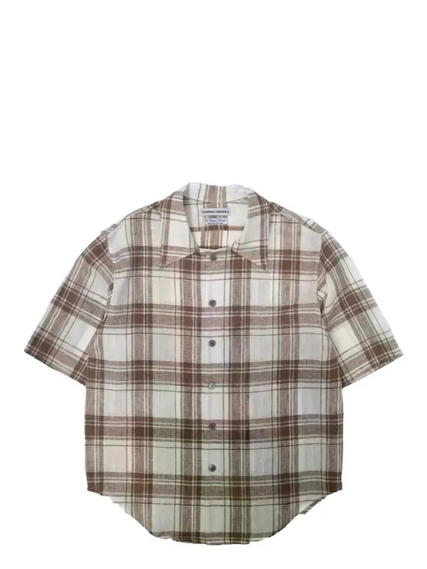 CAMISAS MANOLO School Checked Shirt - Brown