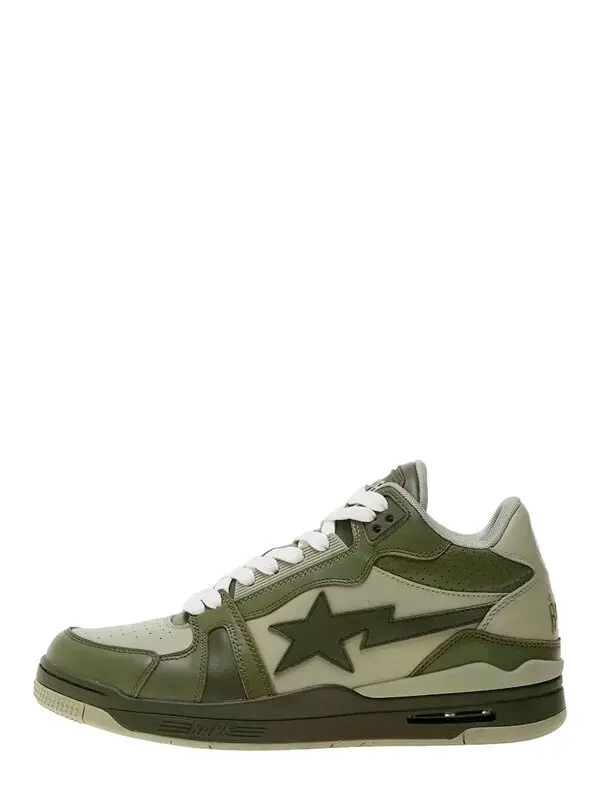 A BATHING APE Clutchsta #1 Star-patch Sneakers - Green