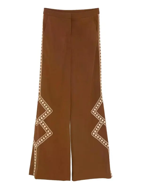 Ba&sh Taos Embroidered Trousers - Brown