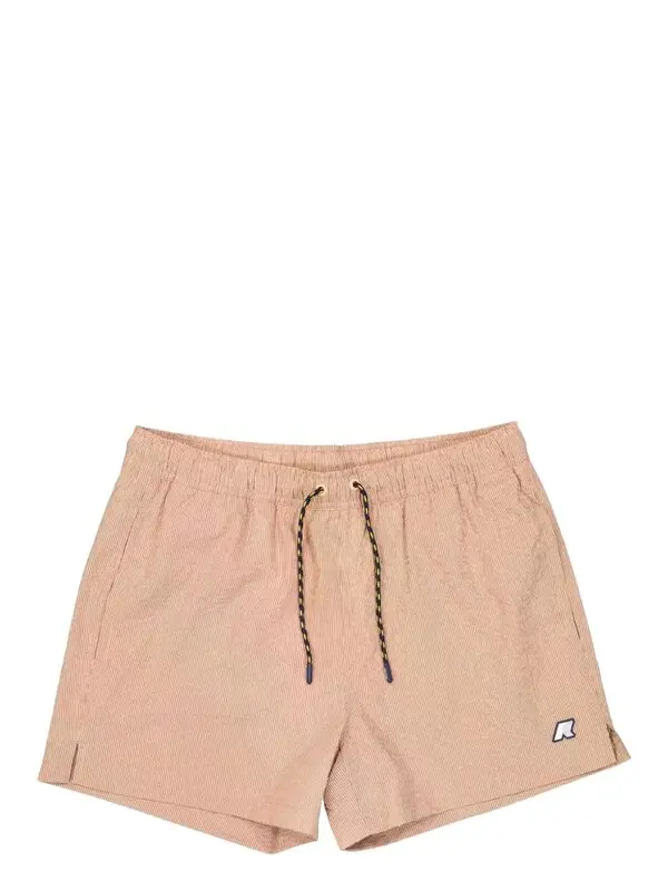 K-WAY Loiret Striped Swim Shorts - Neutrals