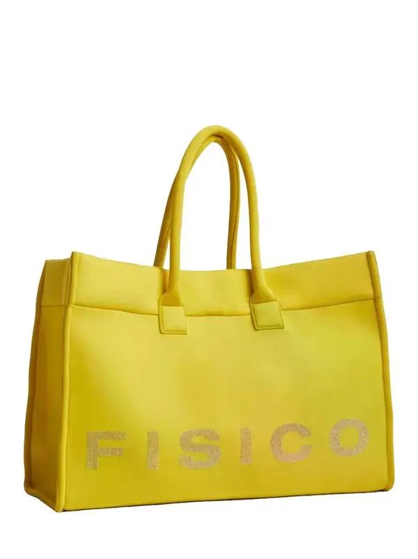FISICO Crystal-embellished Tote - Yellow