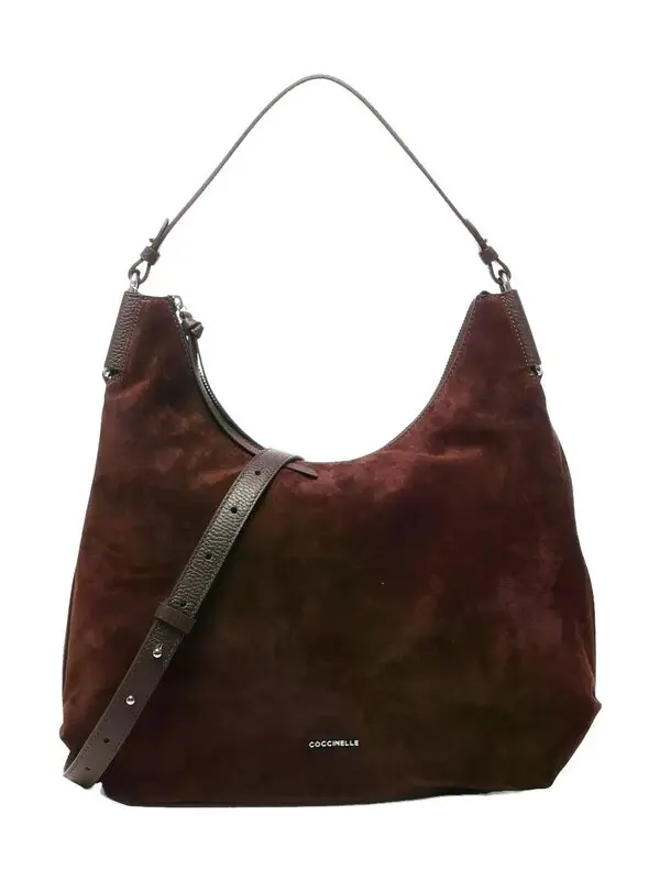 COCCINELLE Suede Leather Shoulder Bag - Brown