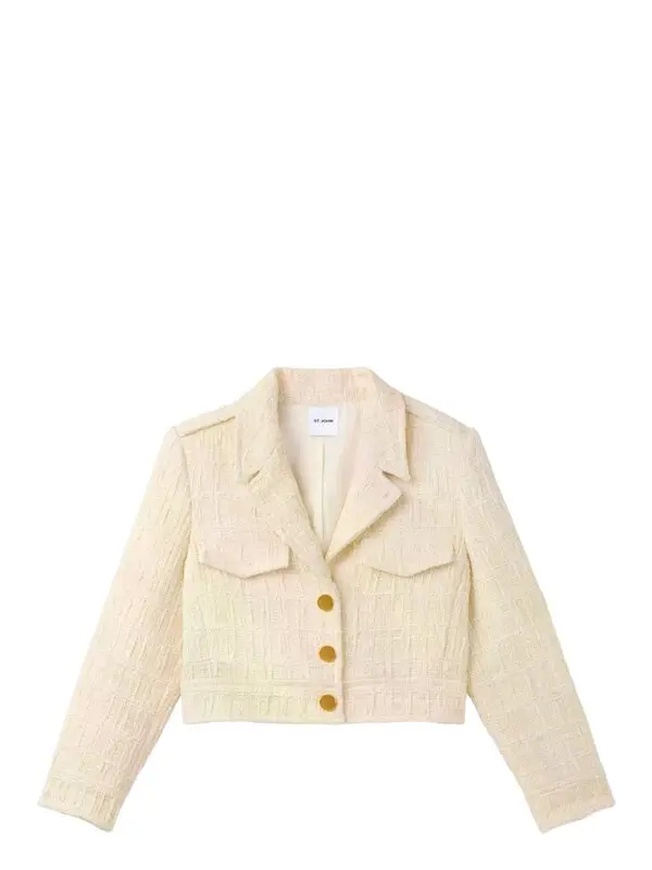 St. John Avery Textured Jacket - Neutrals