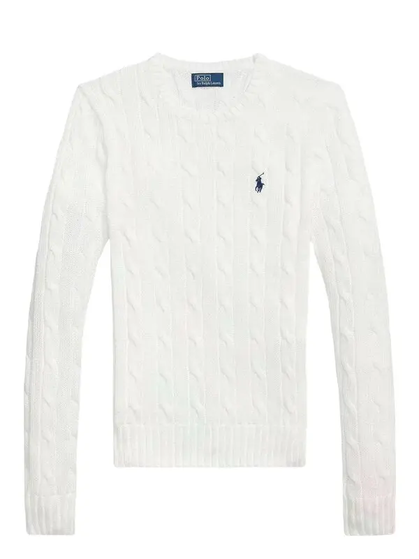 Polo Ralph Lauren Cable-knit Crew-neck Sweater - White