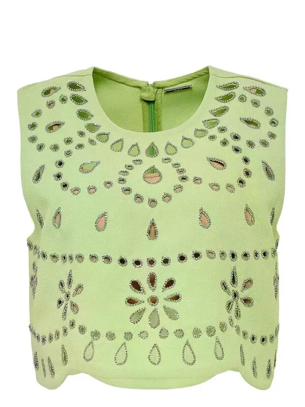 Alexis Tavy Scalloped Top - Green